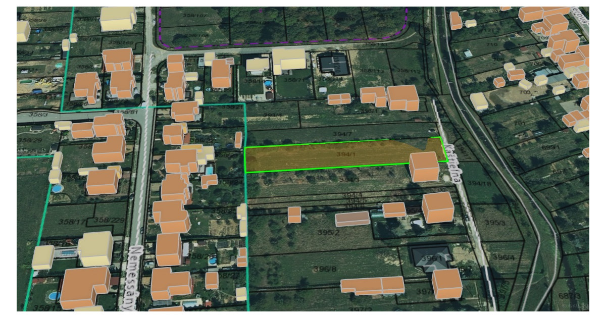 Investícia pre Developerov v Šaci: Pozemok v schválenom územnom pláne pre 3 domy, rovina, slnko ...